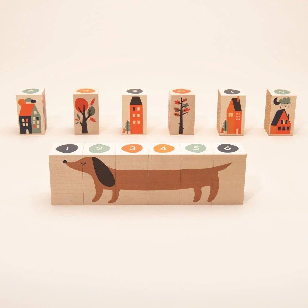 Environments Neighborhood Blocks - Wooden toys TAYLOR + MAX